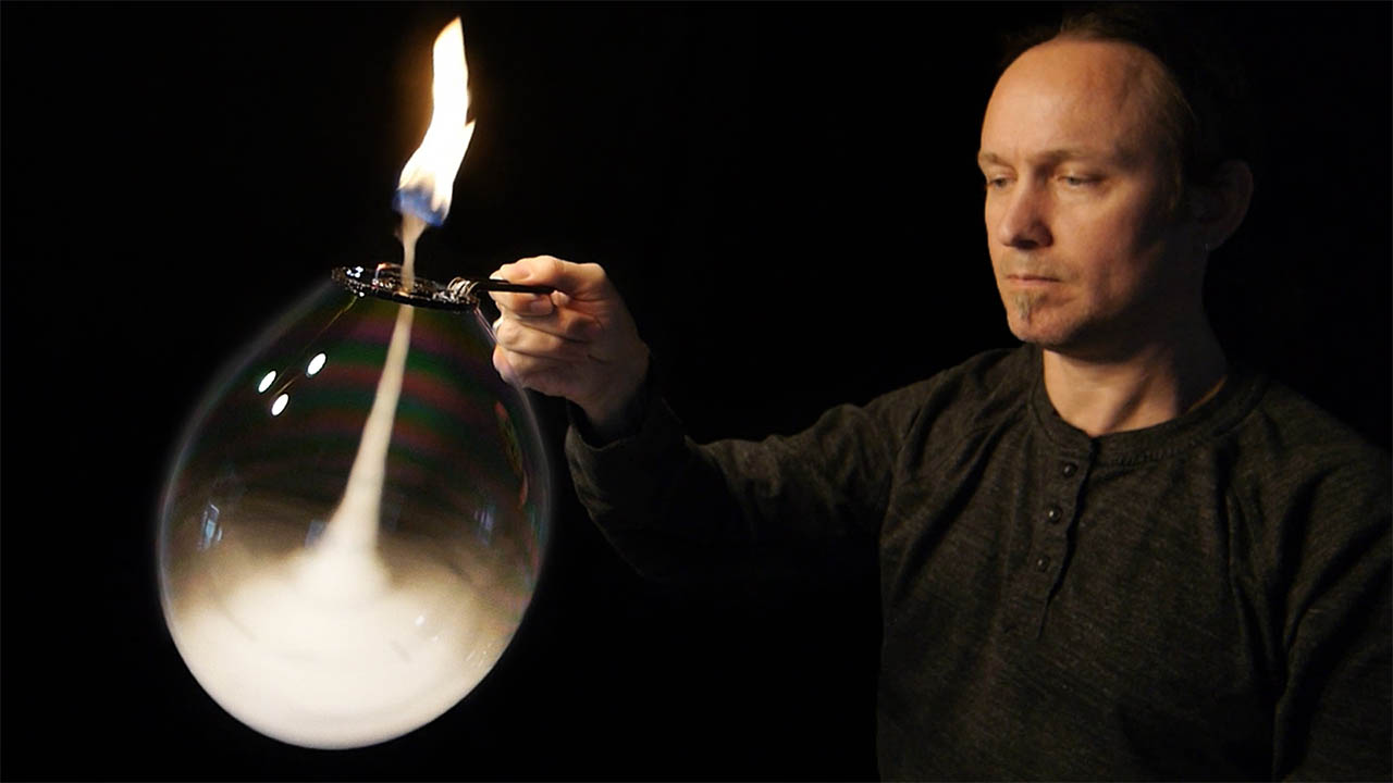 Fire Tornado Inside A Bubble | Home Science